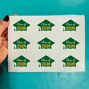 Personalized Graduation 2024 Hat Stickers, Custom Grad Cap 2024 ...