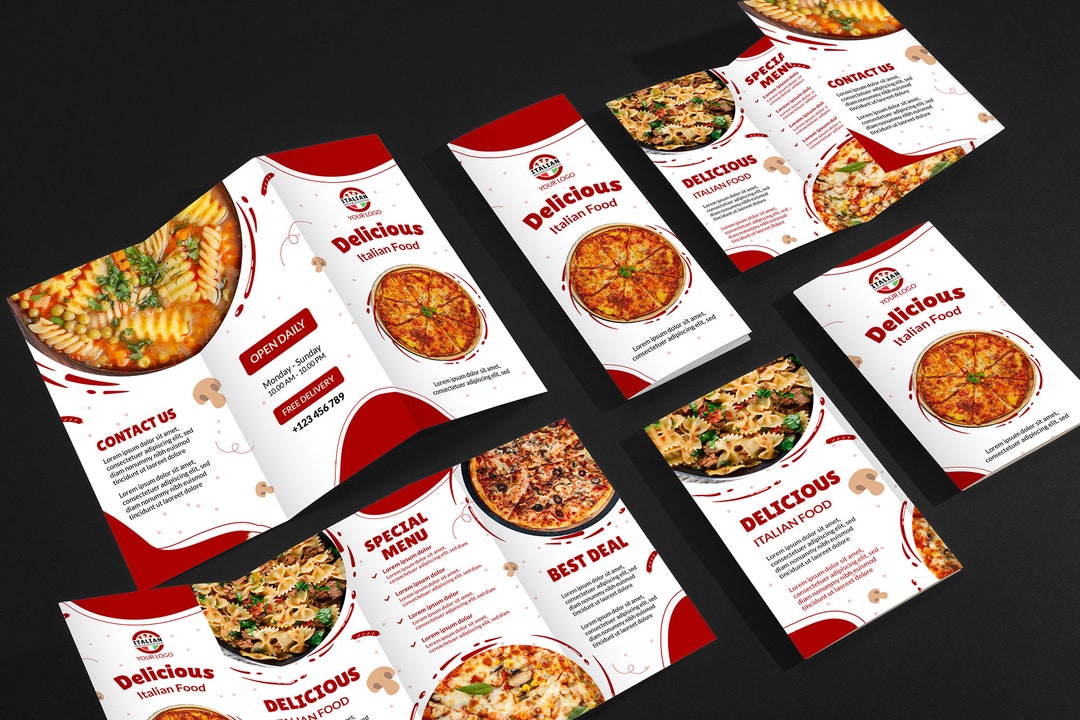 Custom Printed Brochure for Business Personalized Menu Upload Your Own ...