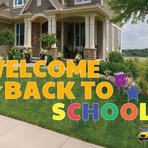 Welcome Back to School Yard Sign Decorations, 1st Day of School ...