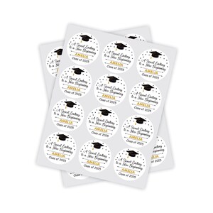 Personalized Graduation 2025 Stickers, Custom Class of 2025 Stickers ...