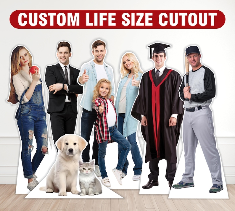 Custom Life Size Coroplast Cutouts of Any Photograph, Personalized Full ...