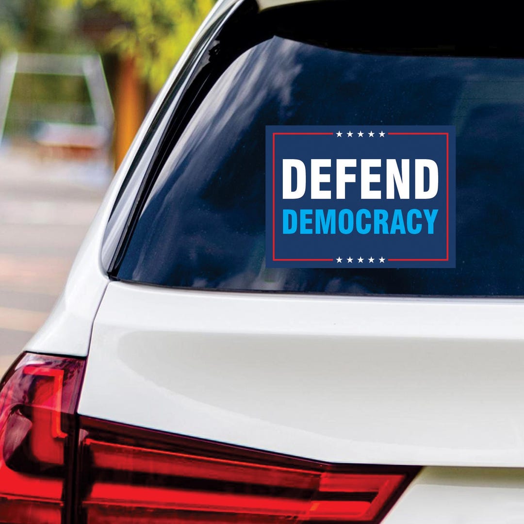 Defend Democracy Vinyl Sticker, Resist Hate Decal, Anti-trump, Resist ...