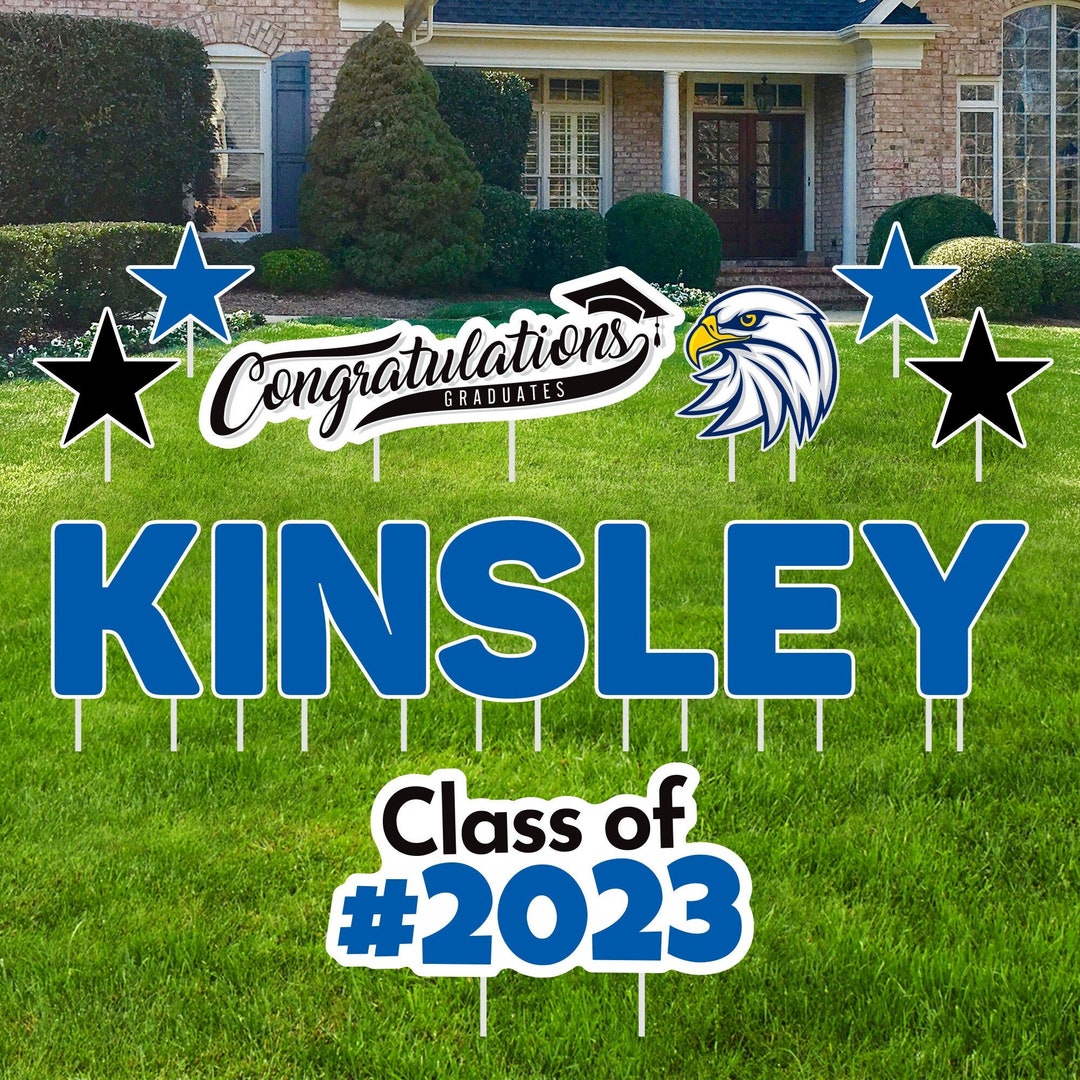 Personalized Graduation Yard Sign Letters 18, Custom Graduation Yard ...
