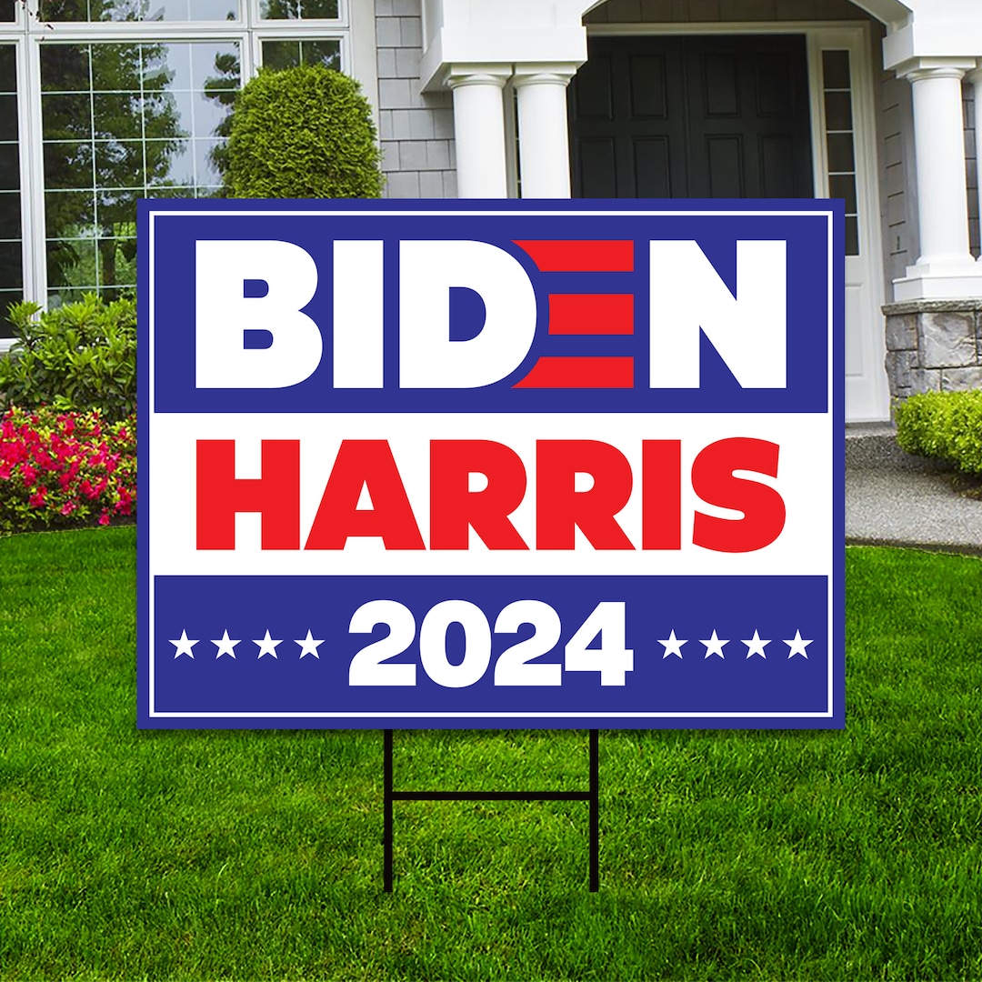 Biden Harris 2024 Yard Sign Coroplast Joe Biden for President 2024 Lawn ...