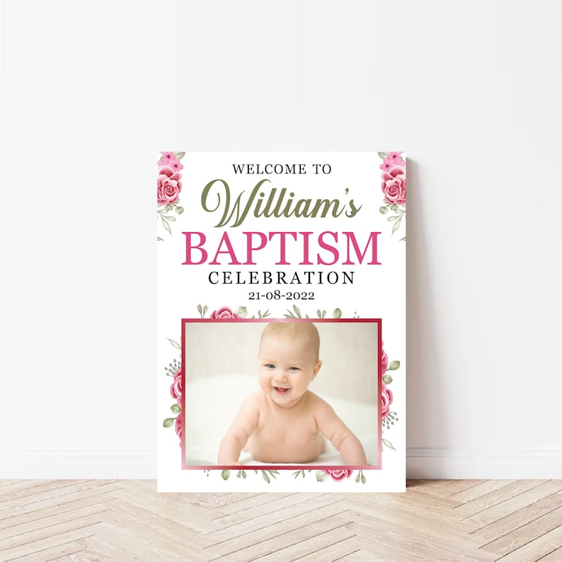 Custom Baptism Foam Board Poster Sign Christening & Religious - Etsy