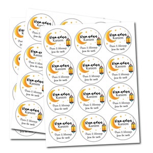 Personalized Ramadan Mubarak Stickers, Custom Ramadan Kareem Stickers ...