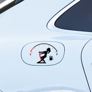 Fuel Gage Empty Sticker Vinyl Decal High Gas Consumption Funny Car ...