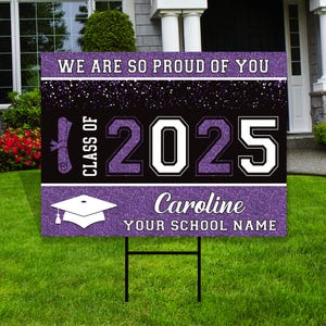 Personalized Graduation Senior Yard Sign 2025, Senior Grad Sign, Class ...