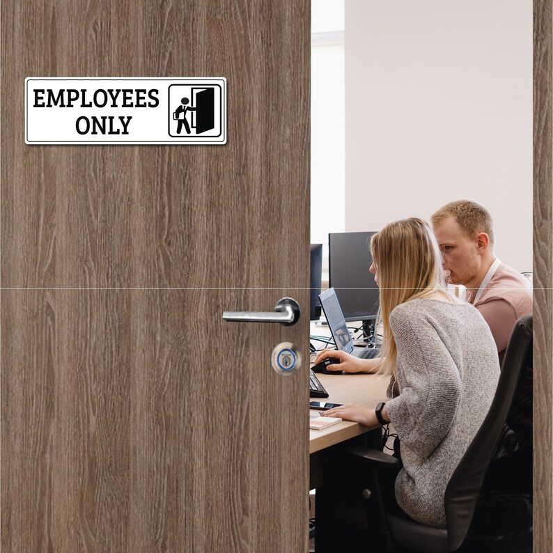 Employees Only Sign for Door or Wall 9 X 3 Easy | Etsy
