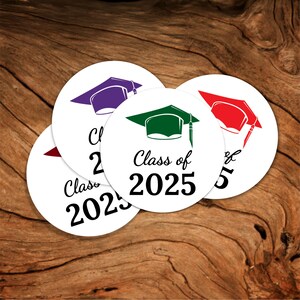 Personalized Graduation 2025 Stickers, Custom Class of 2025 Stickers ...