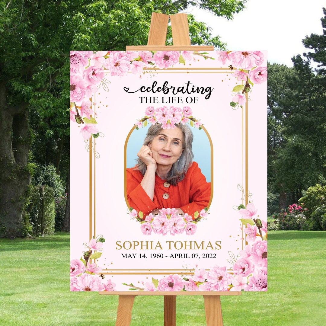 Custom Funeral Foam Board Poster Sign, Funeral & Event Custom Printing ...