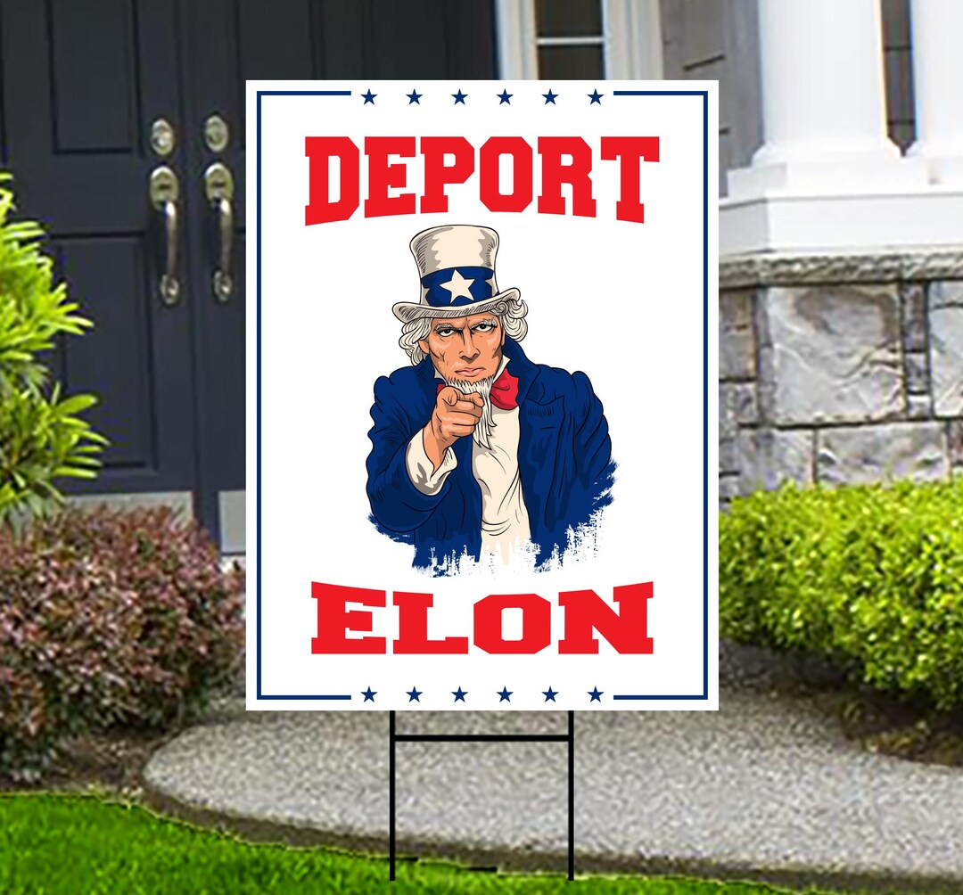 Deport Elon Yard Sign - Resist Hate Lawn Sign, Anti-trump Sign, Women's ...