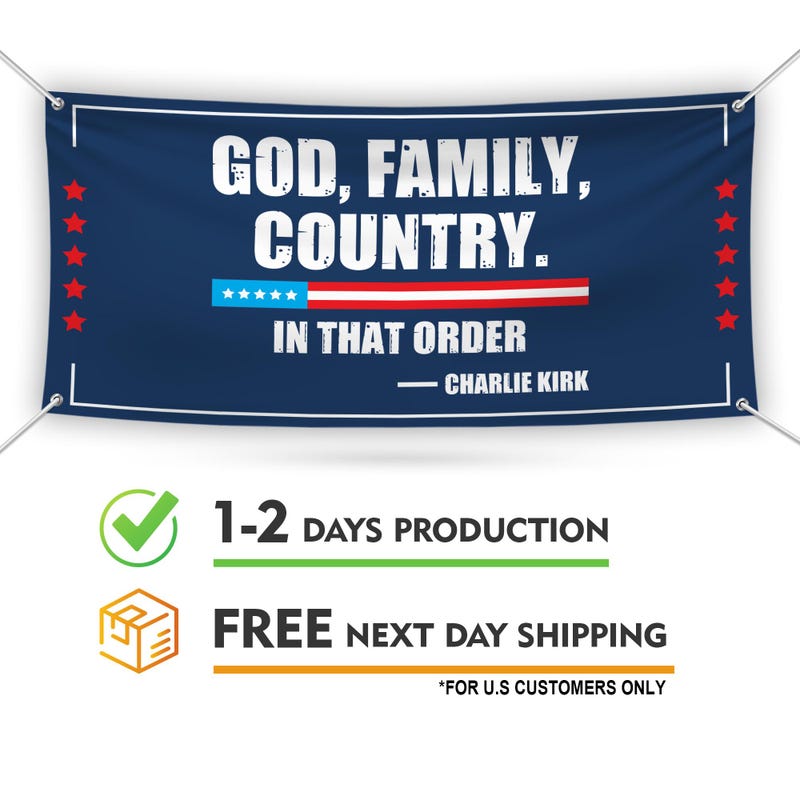 Charlie Kirk Banner - Etsy