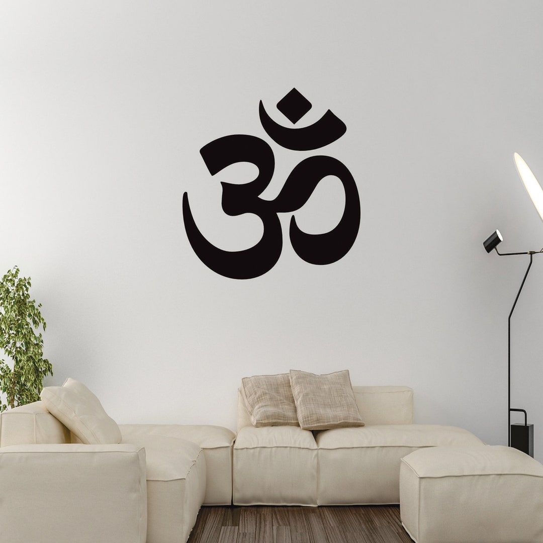 Om Symbol Wall Decal Om Hindu Zen Wall Sticker Meditation Om Namaste ...