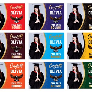 Personalized College Bound Yard Sign With Photo, College Logo Sign ...