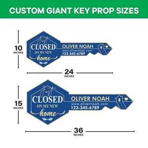 Personalized Real Estate Marketing Key Cutout Sign, Customized Realtor ...