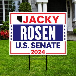 Jacky Rosen US Senate Yard Sign Coroplast US Senate Election Nevada ...