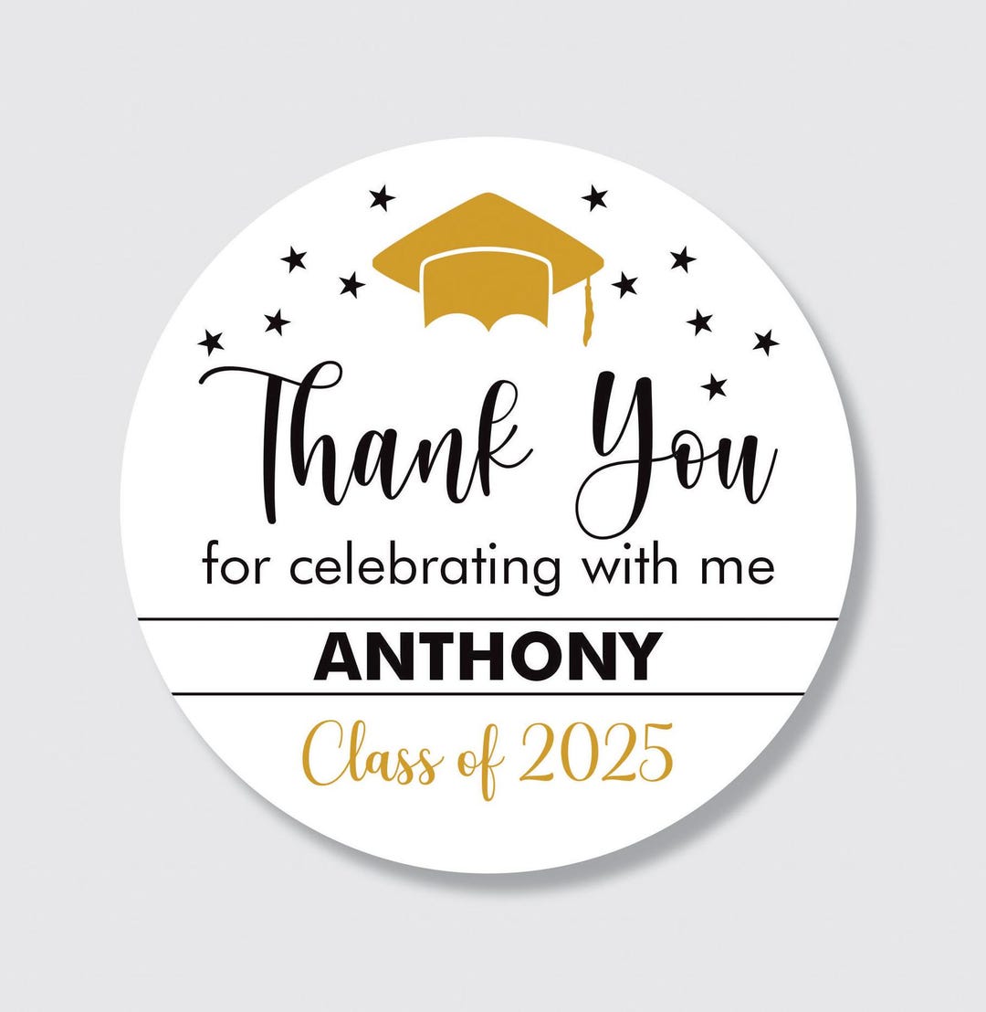 Personalized Graduation 2025 Stickers, Custom Class of 2025 Stickers ...