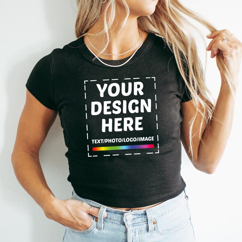 Custom Crop Top for Women, Personalized Crop Top, Custom Text Design ...