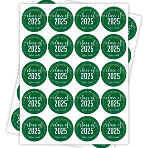 Personalized Graduation 2025 Stickers, Custom Class of 2025 Stickers ...