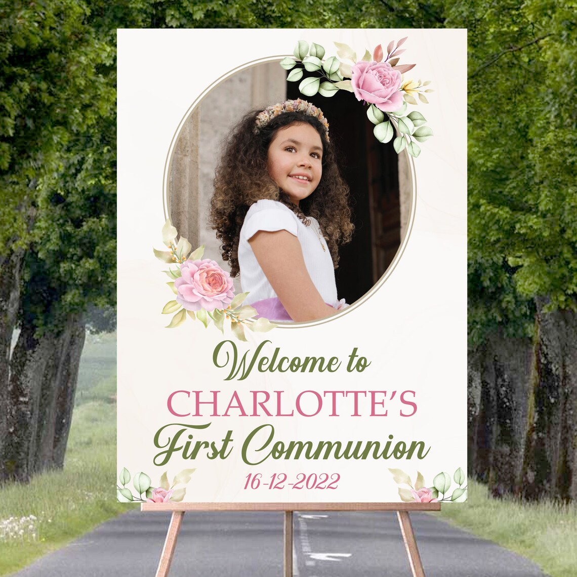 Custom First Communion Foam Board Poster Sign, My Communion Custom ...