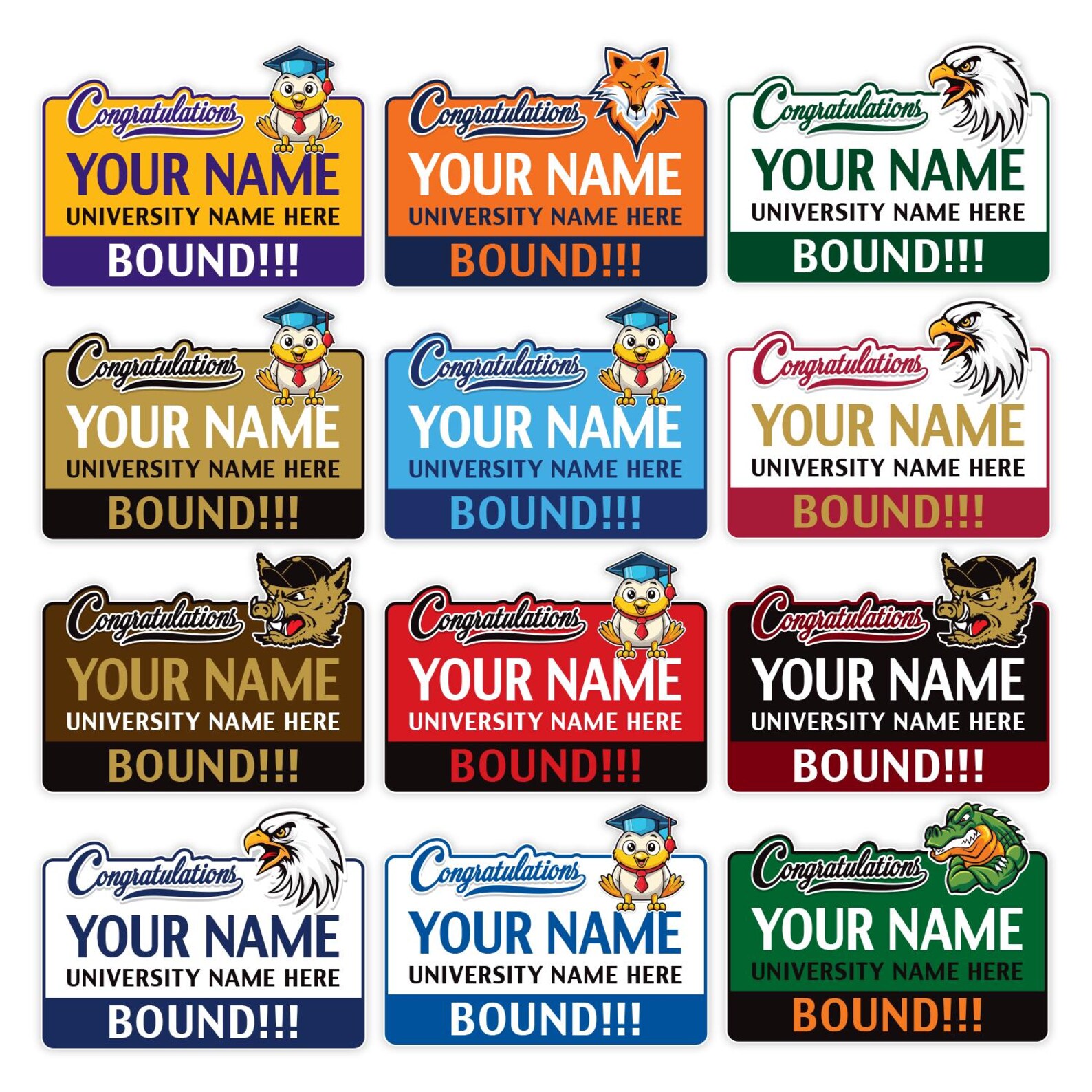Personalized College Bound Future Yard Sign, College Logo Sign, Custom ...