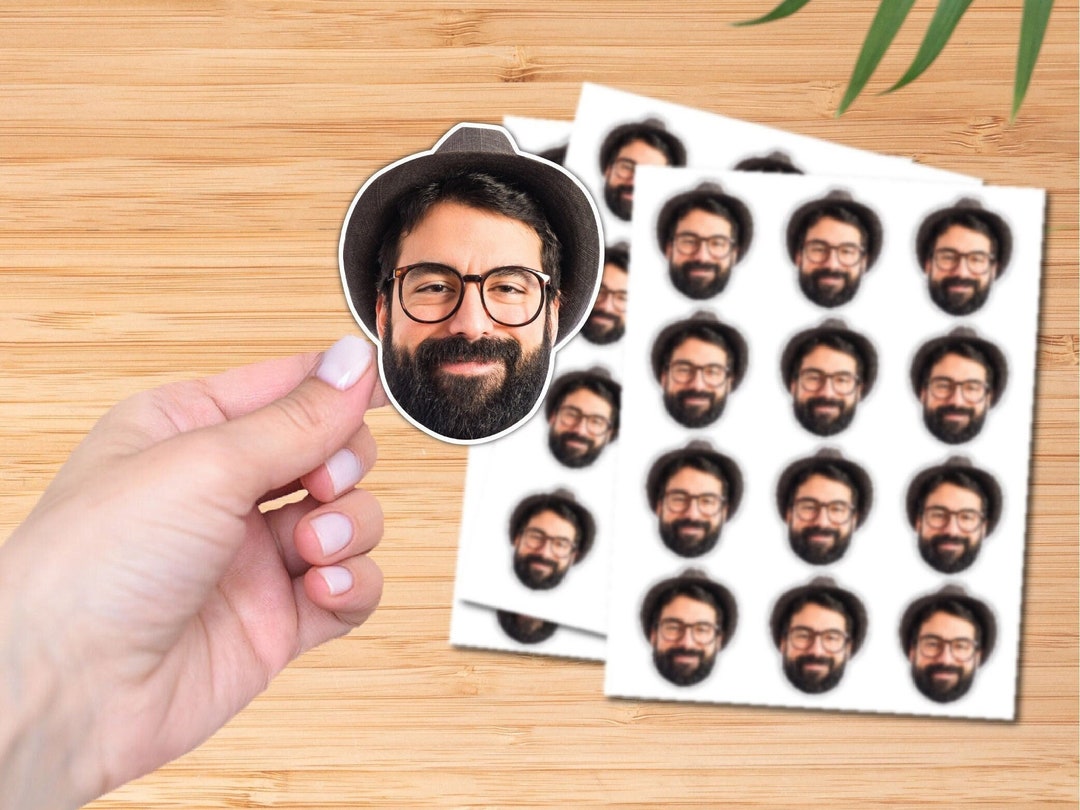 Custom Face Stickers, Personalized Waterproof Decals for Birthdays ...