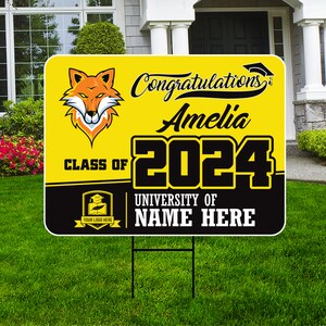 Personalized Graduation Yard Sign 2024 Coroplast Grad Sign Class of ...