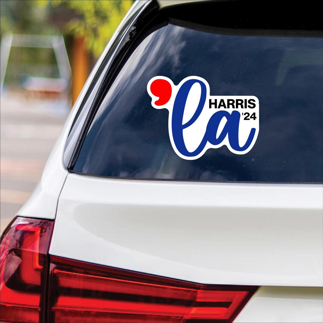 Comma La Kamala Harris 2024 Sticker Vinyl Decal, Harris for President ...