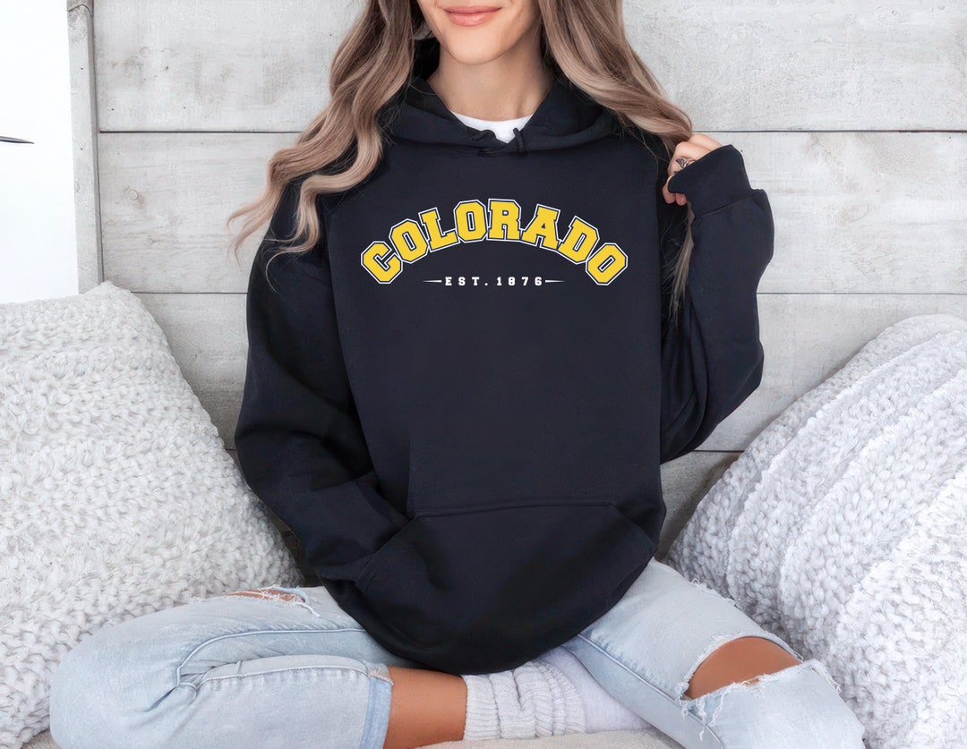 Colorado Hoodie, Vintage Colorado Unisex Hoodies, Colorado Established ...