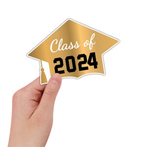 Personalized Graduation 2024 Hat Stickers, Custom Grad Cap 2024 ...
