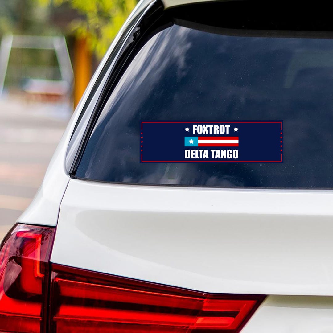 Foxtrot Delta Tango (FDT) Vinyl Sticker, Resist Hate Decal, Anti-trump ...