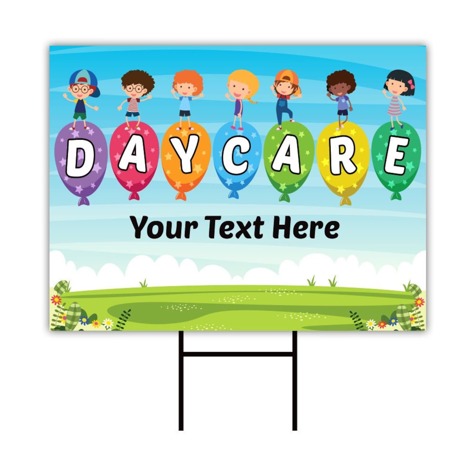 Custom Daycare Now Enrolling Yard Sign - Coroplast Weatherproof Class ...