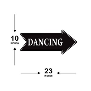 Pack of 2 Wedding Dancing Yard Signs With Arrows 23 X 10 Coroplast ...