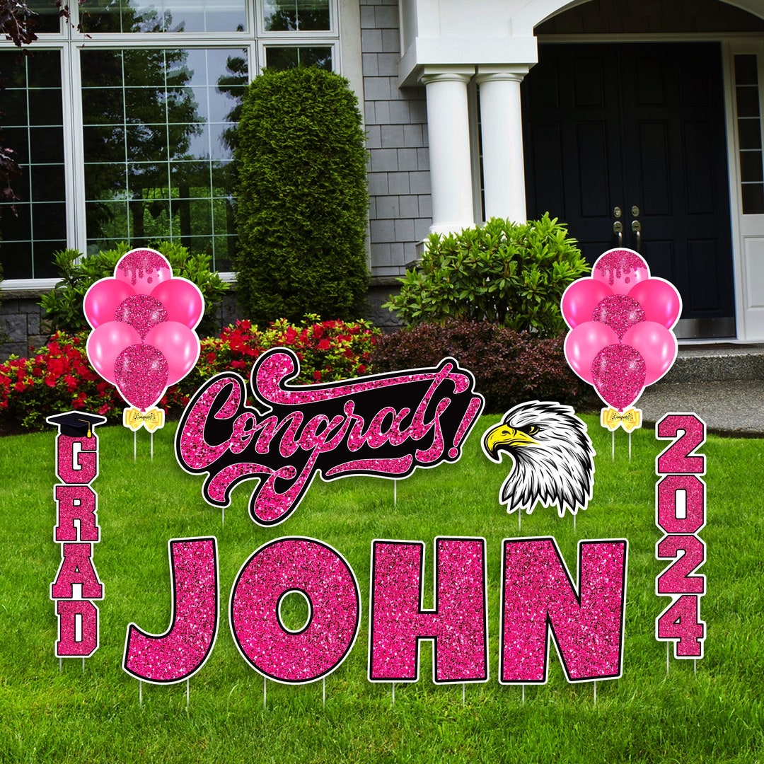 Personalized Graduation Yard Sign Letters 18, Custom Graduation Yard ...
