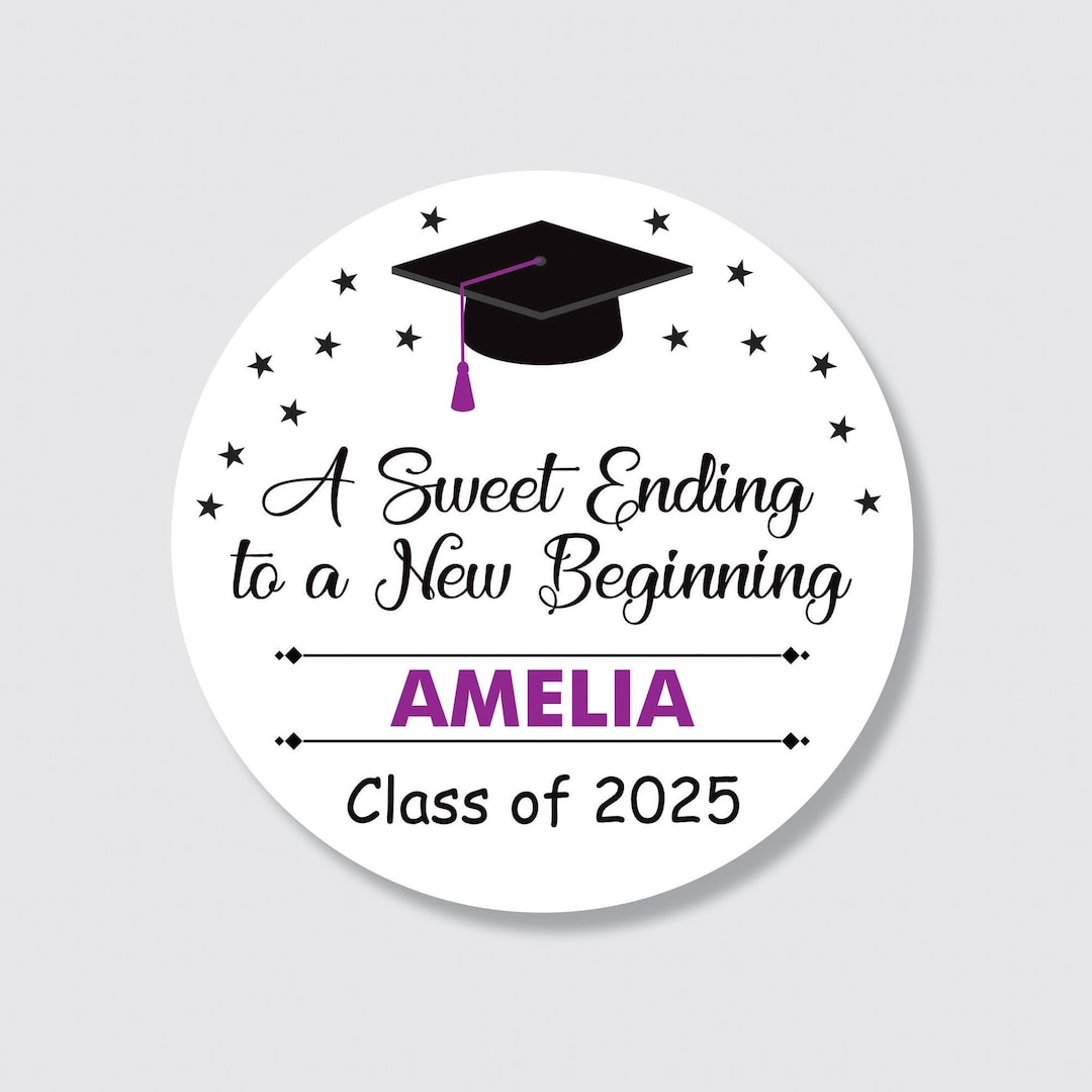 Personalized Graduation 2025 Stickers, Custom Class of 2025 Stickers ...
