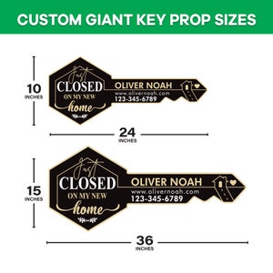 Personalized Real Estate Marketing Key Cutout Sign, Customized Realtor ...