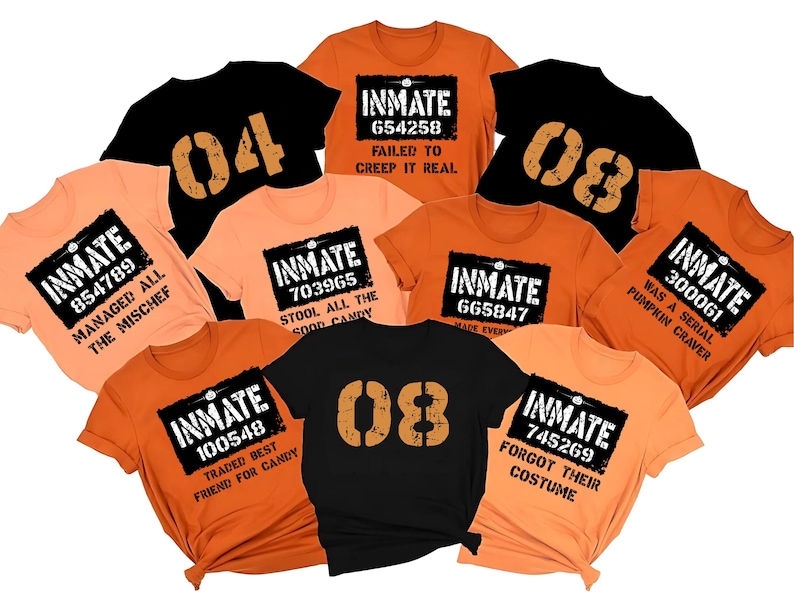 Custom Basketball Softball Halloween Shirt, Inmate Matching Halloween ...