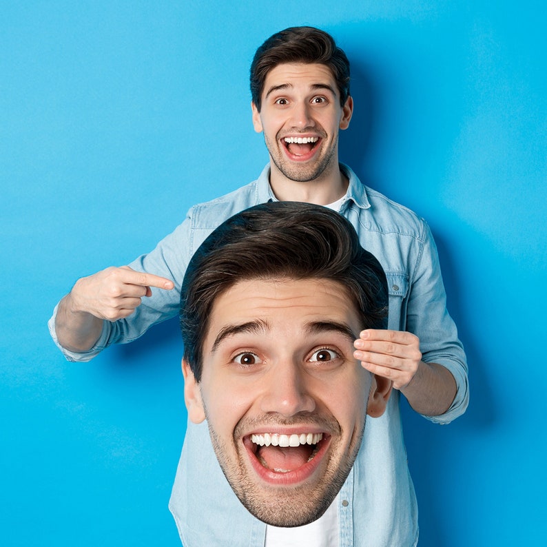 Custom Big Large Face Fans With Wooden Handle Wedding Heads - Etsy