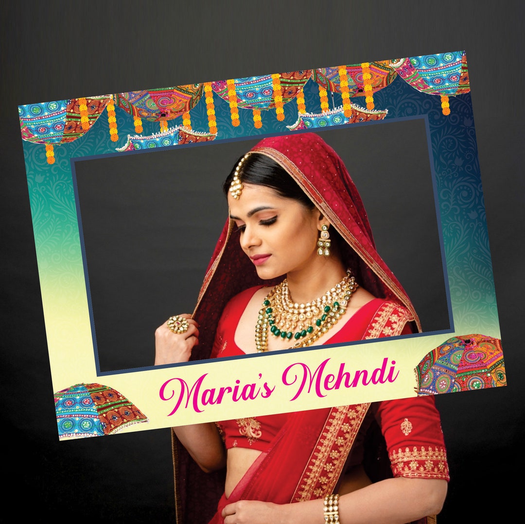 Personalized Mehndi Night Selfie Frame Mehndi Selfie Frame - Etsy