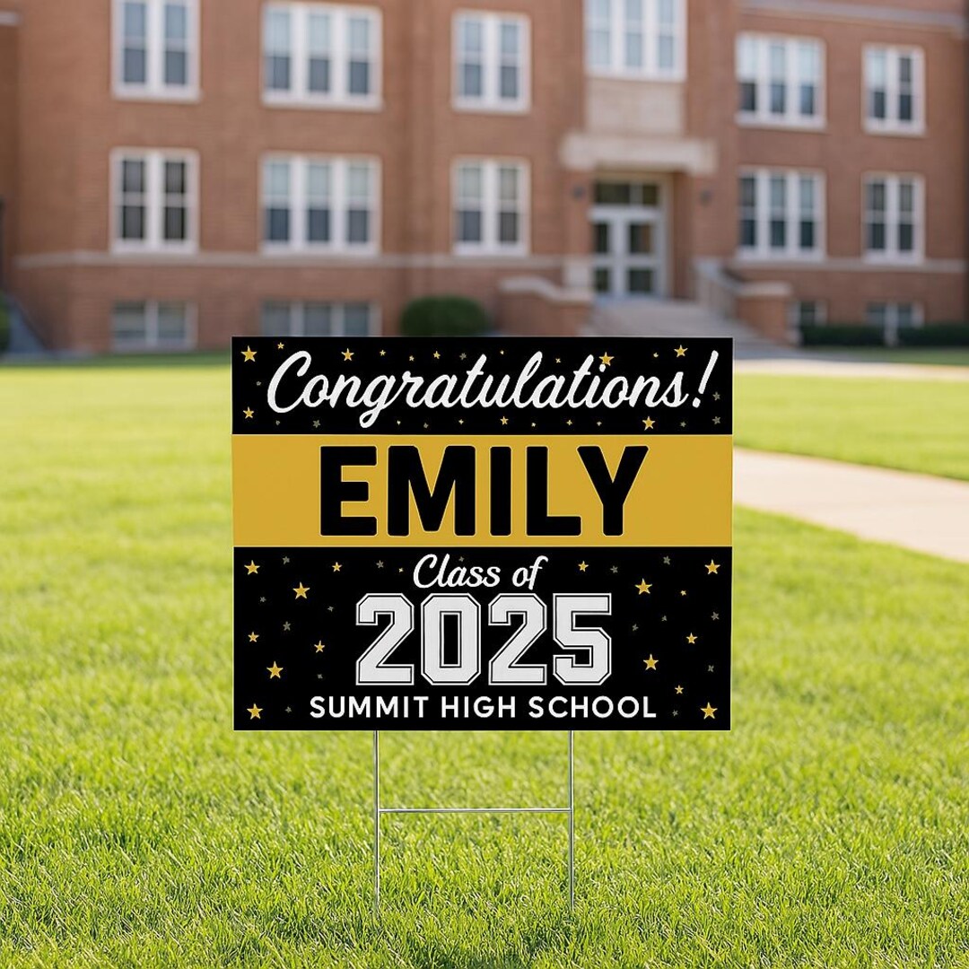 Personalized Graduation Yard Sign 2025 - Coroplast Grad Sign Class of ...