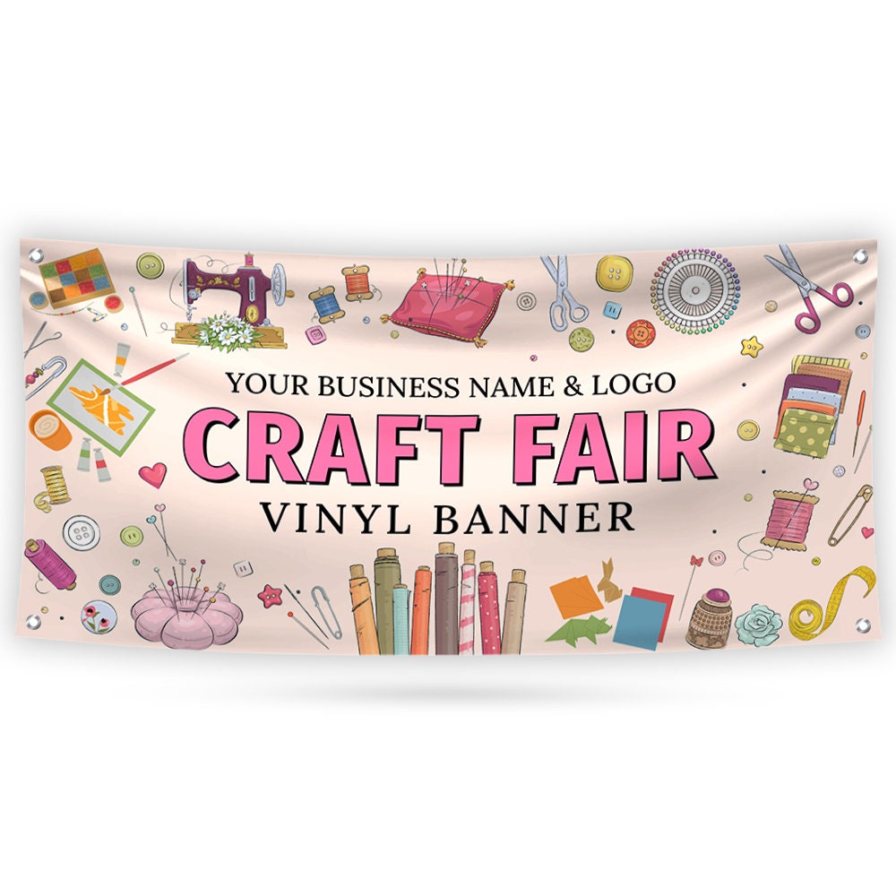 Custom Craft Show Banner Sign, 13 Oz Weather Proof Tent Canopy Table ...