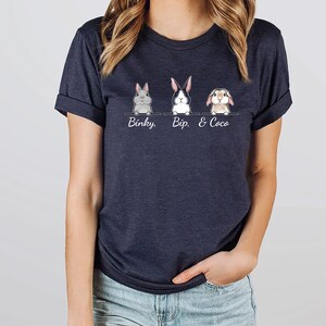 Custom Name Rabbit T-shirt, Bunny Mom Rabbit Shirt Personalized, Rabbit ...
