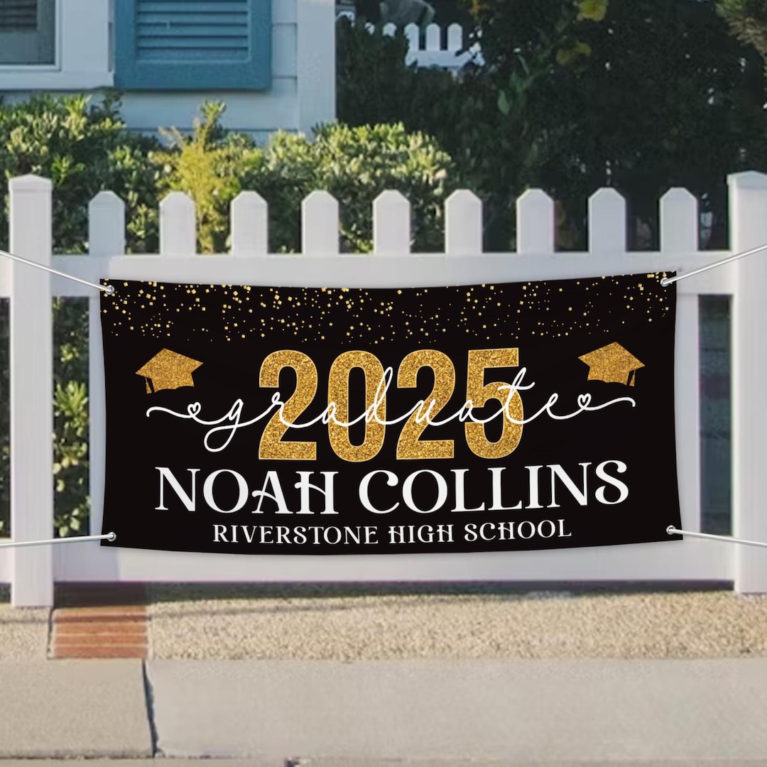 Personalized Graduation Party Banner, College Graduation Sign, Custom ...