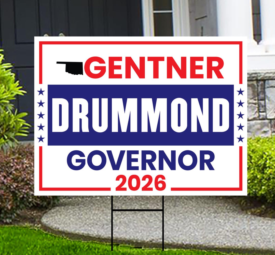 Gentner Drummond for Oklahoma U.S. Governor Banner Sign, 13 Oz ...
