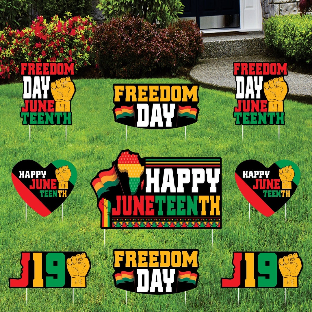 Juneteenth Yard Sign Cutouts - Coroplast African American Freedom Day ...