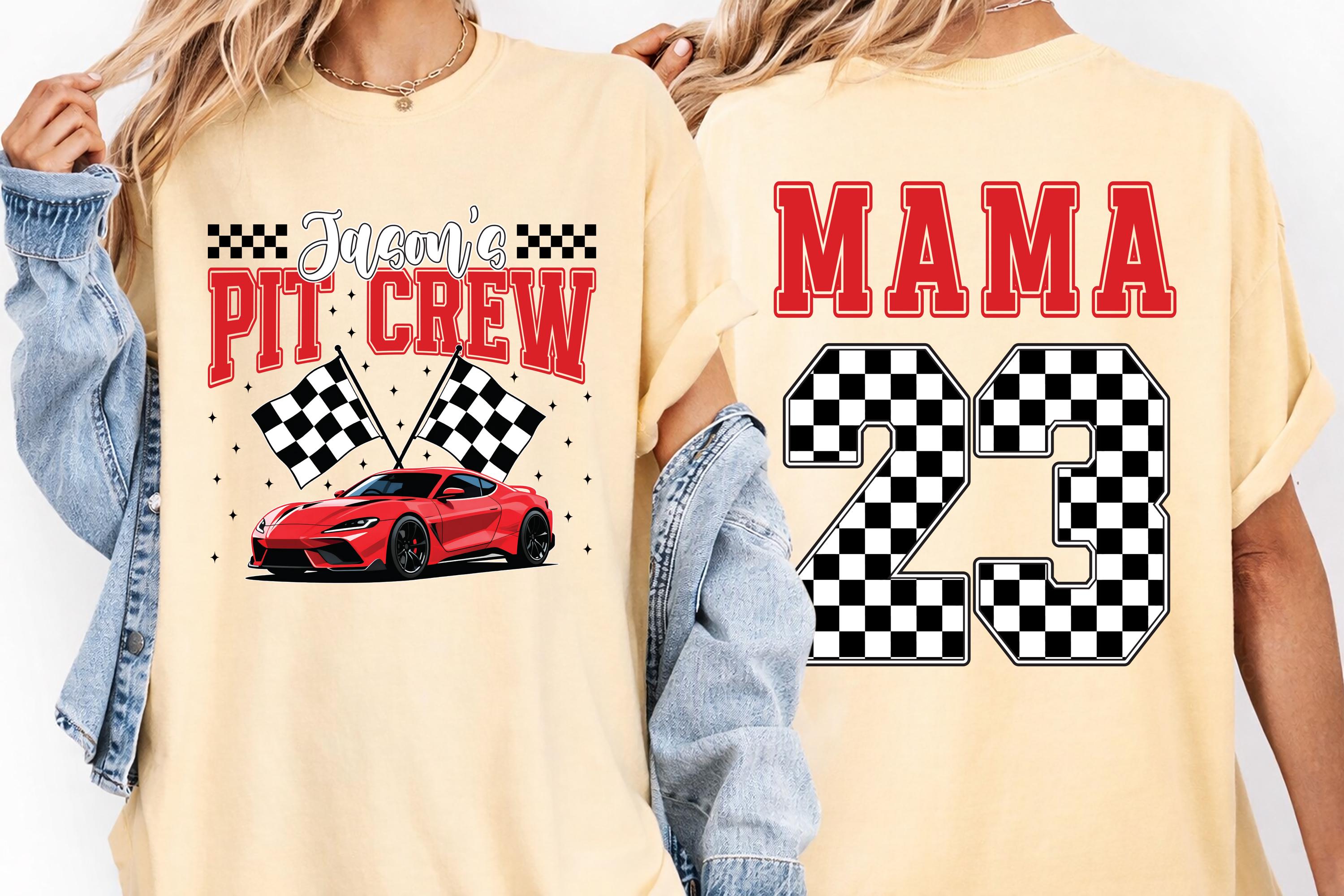 Personalized Pit Crew Shirt, Custom Racing Tee, Family Matching Gift ...