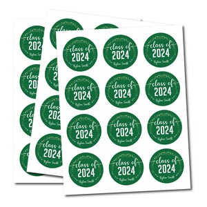 Personalized Graduation 2024 Stickers, Custom Class of 2024 Stickers ...