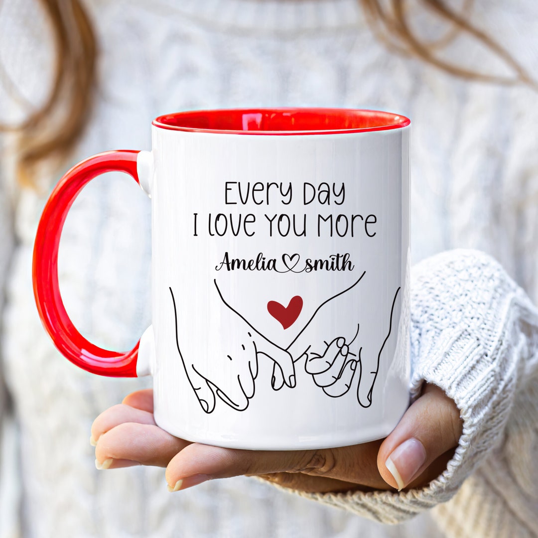 Personalized Valentines Day Mug Custom Name Coffee Mug, Pinky Promise ...