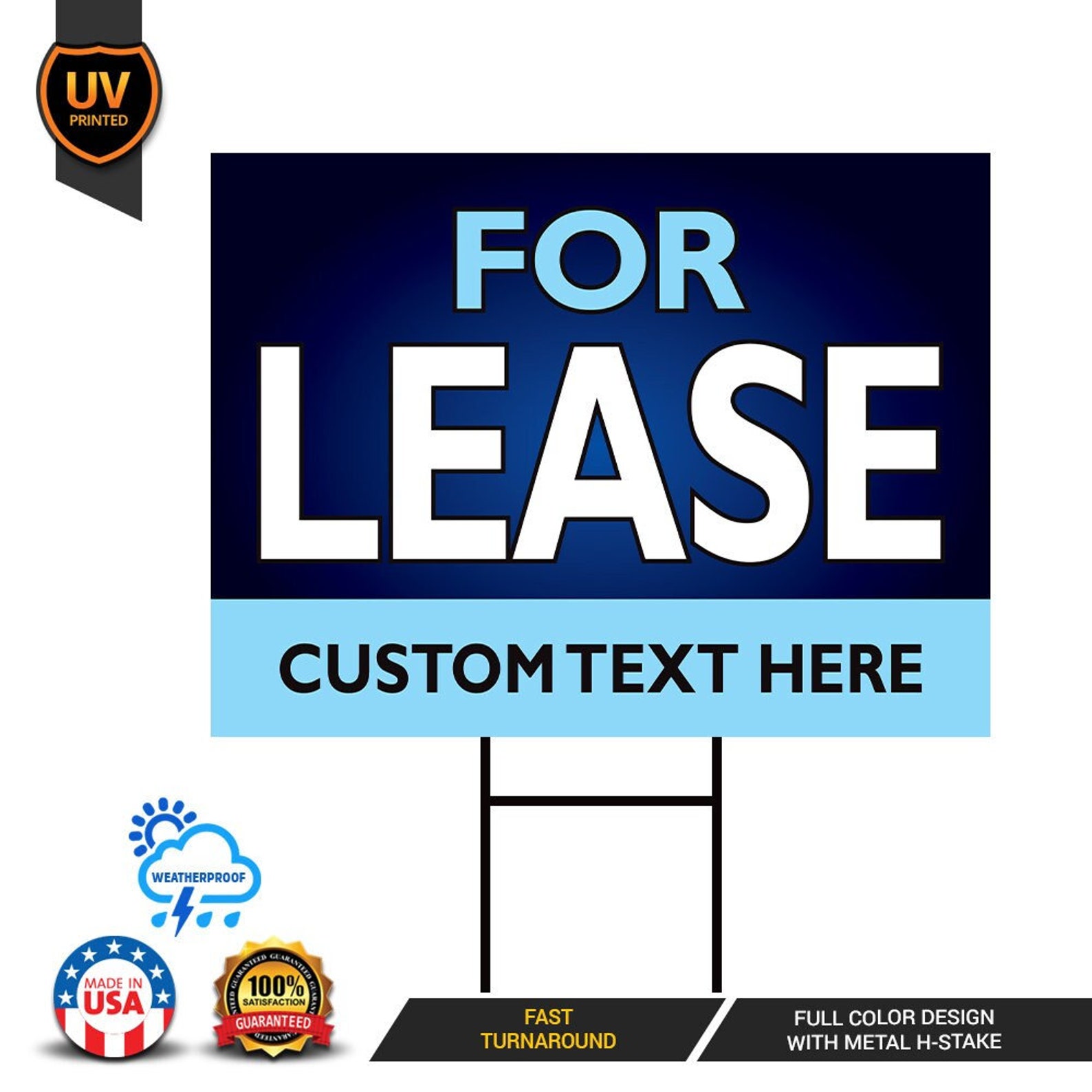 For Lease Yard Sign Personalized 18 X 12 Visible - Etsy